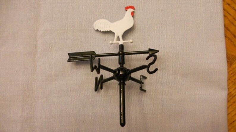 Miniature cast metal rooster weathervane | Etsy