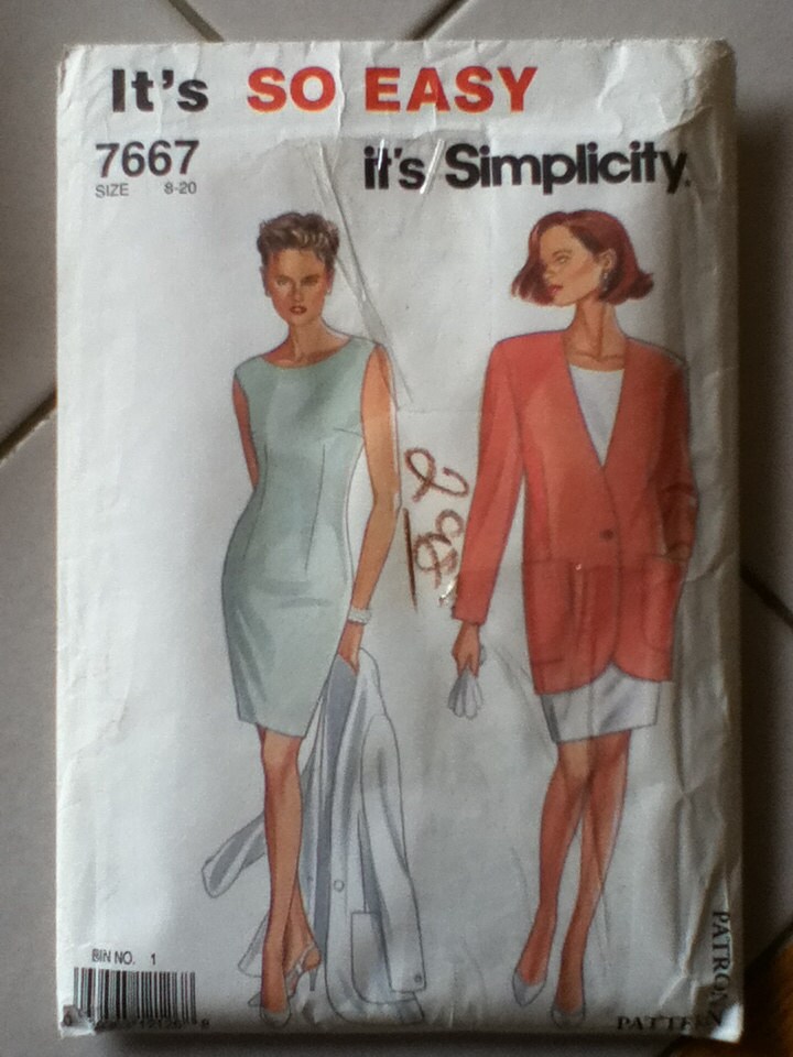 Patterns Sewing & Fiber Factory Fold 1990s Jacket and Dress Pattern ...