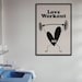 Love Workout Poster. Instant Download Printable. Young Lifestyle. Ready ...