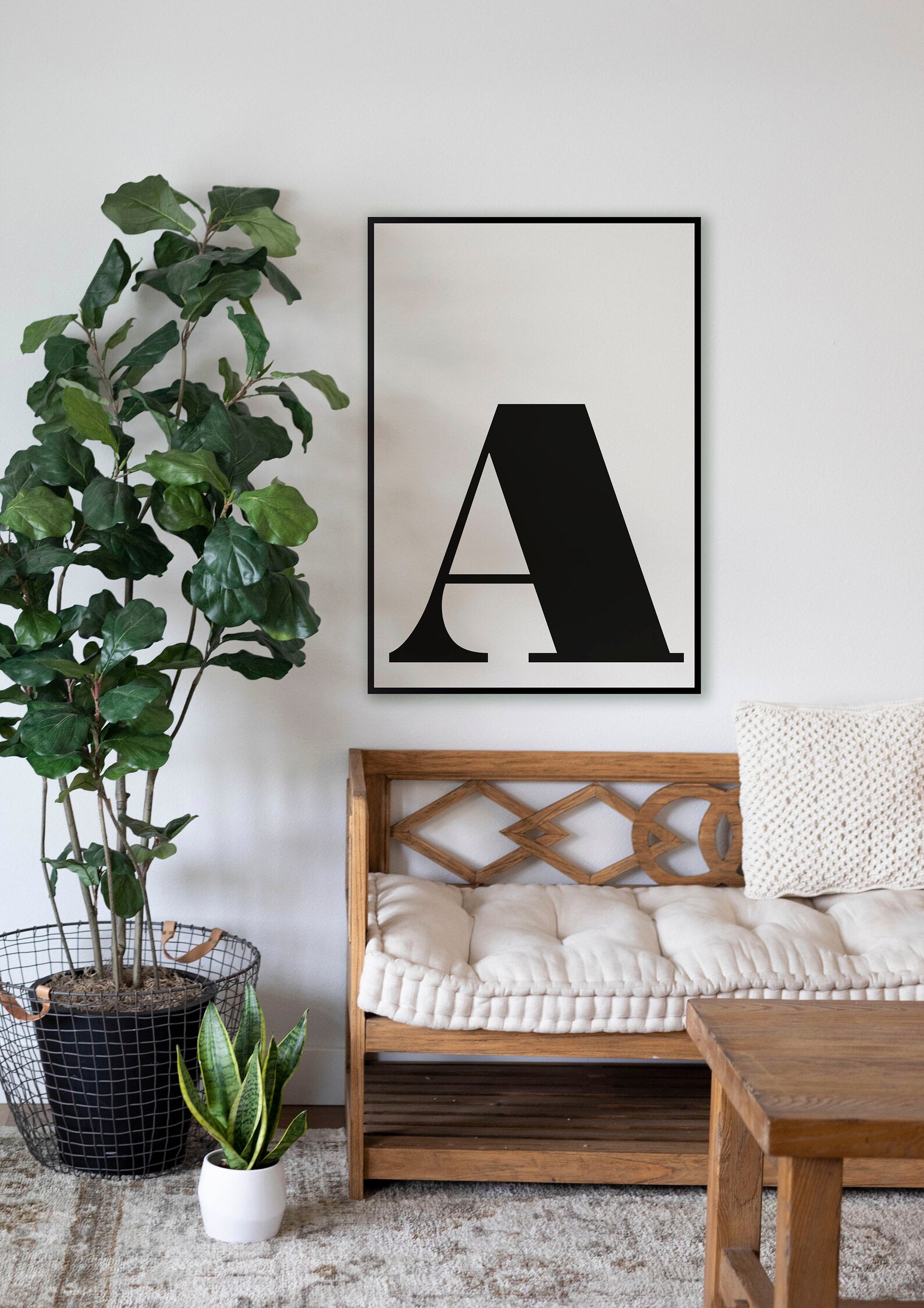 Letter A Print for Living Room. Capital Letters and Numbers - Etsy