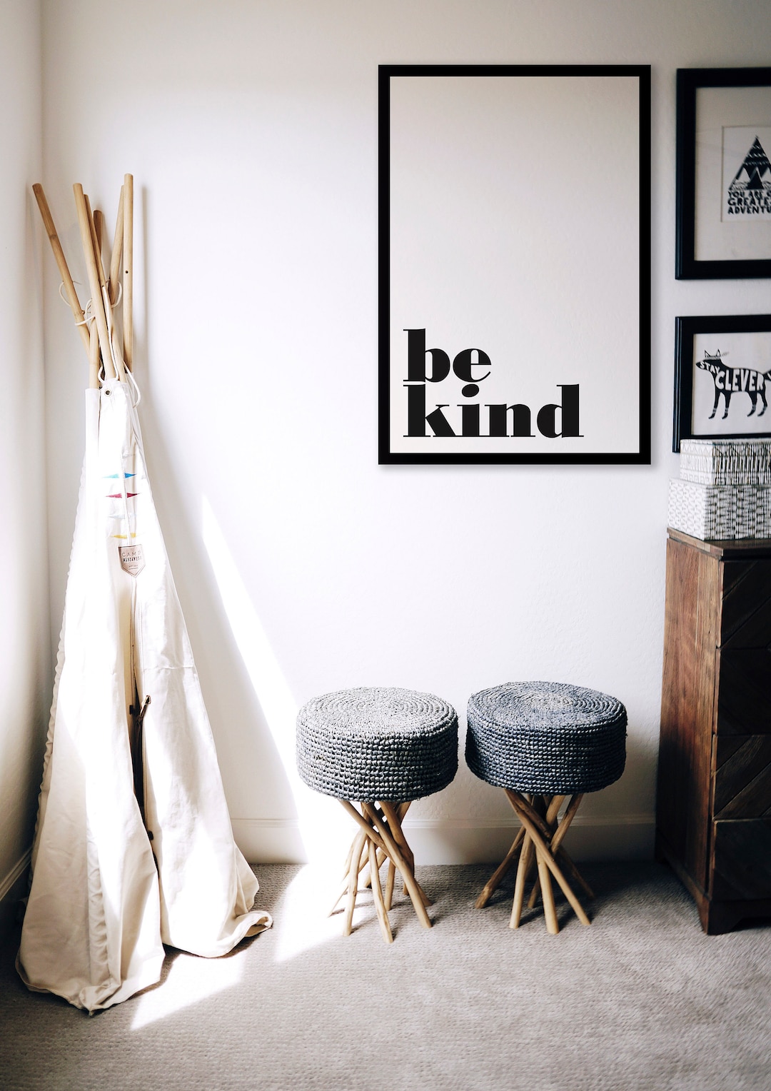 Be Kind Print Quote for Living Room. Kindness Instant Download Poster ...