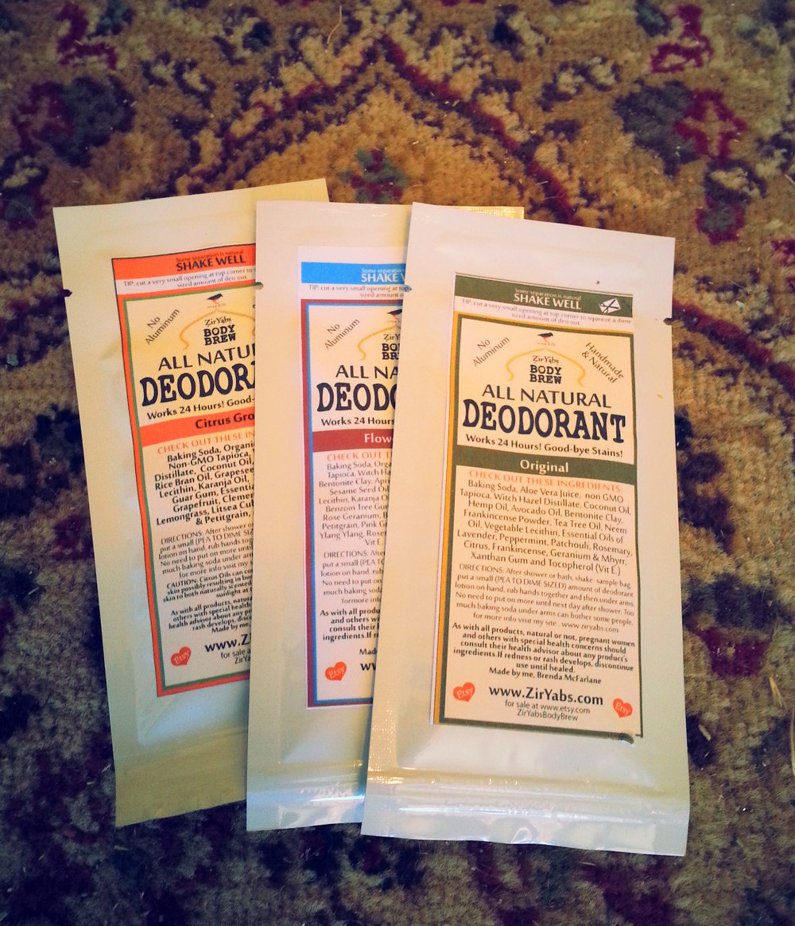 FREE Natural Deodorant Samples Pack of Three - Etsy