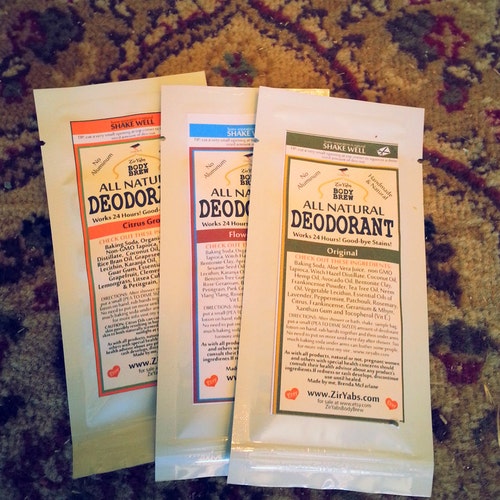 FREE Natural Deodorant Samples Pack of Three - Etsy