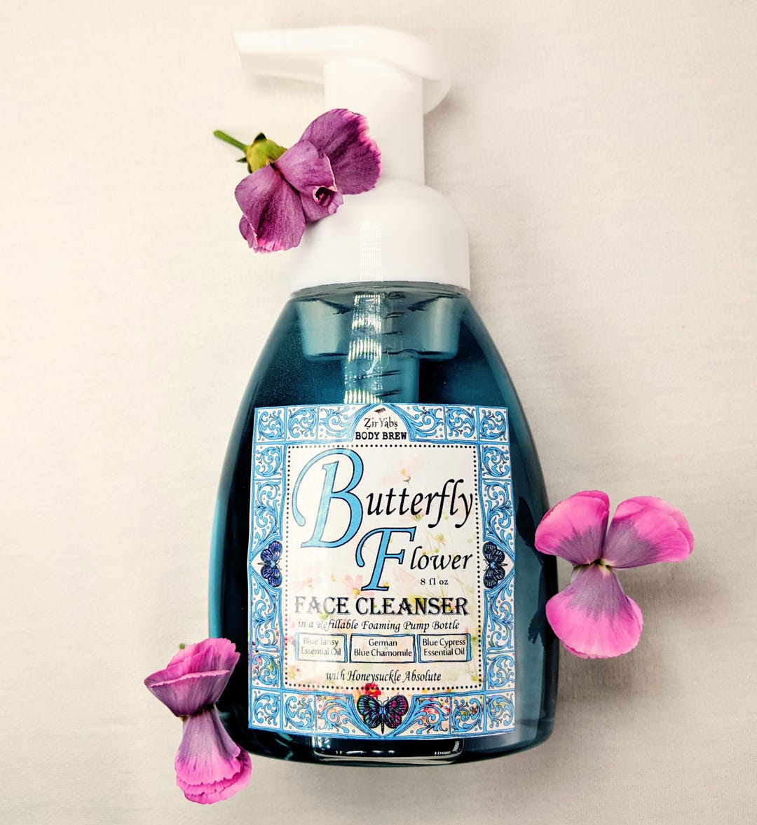Blue Butterfly Pea Flower FACE CLEANSER With Honeysuckle Absolute - Etsy