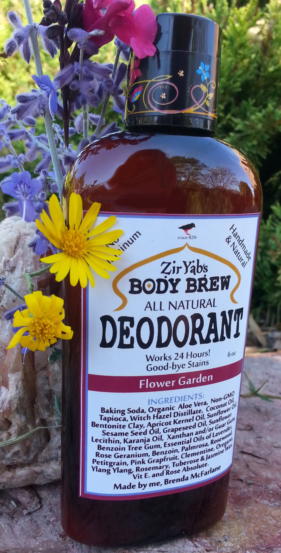 Natural Deodorant 24 Hours - Flower Garden - 6 Oz - Etsy