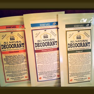FREE Natural Deodorant Samples Pack of Three - Etsy