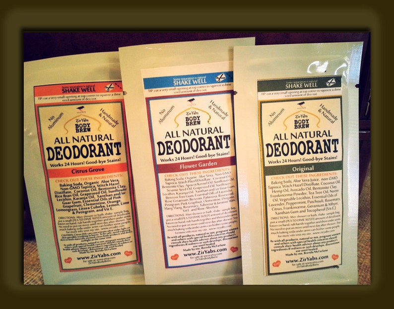 FREE Natural Deodorant Samples Pack of Three - Etsy