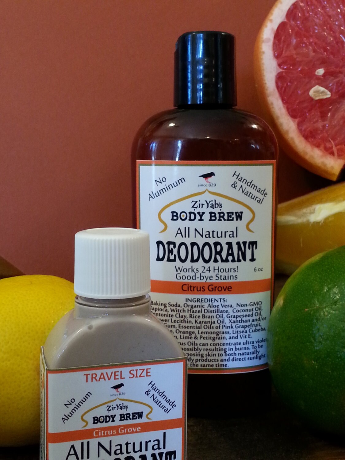 Natural Deodorant 24 Hours - Citrus Grove - Etsy