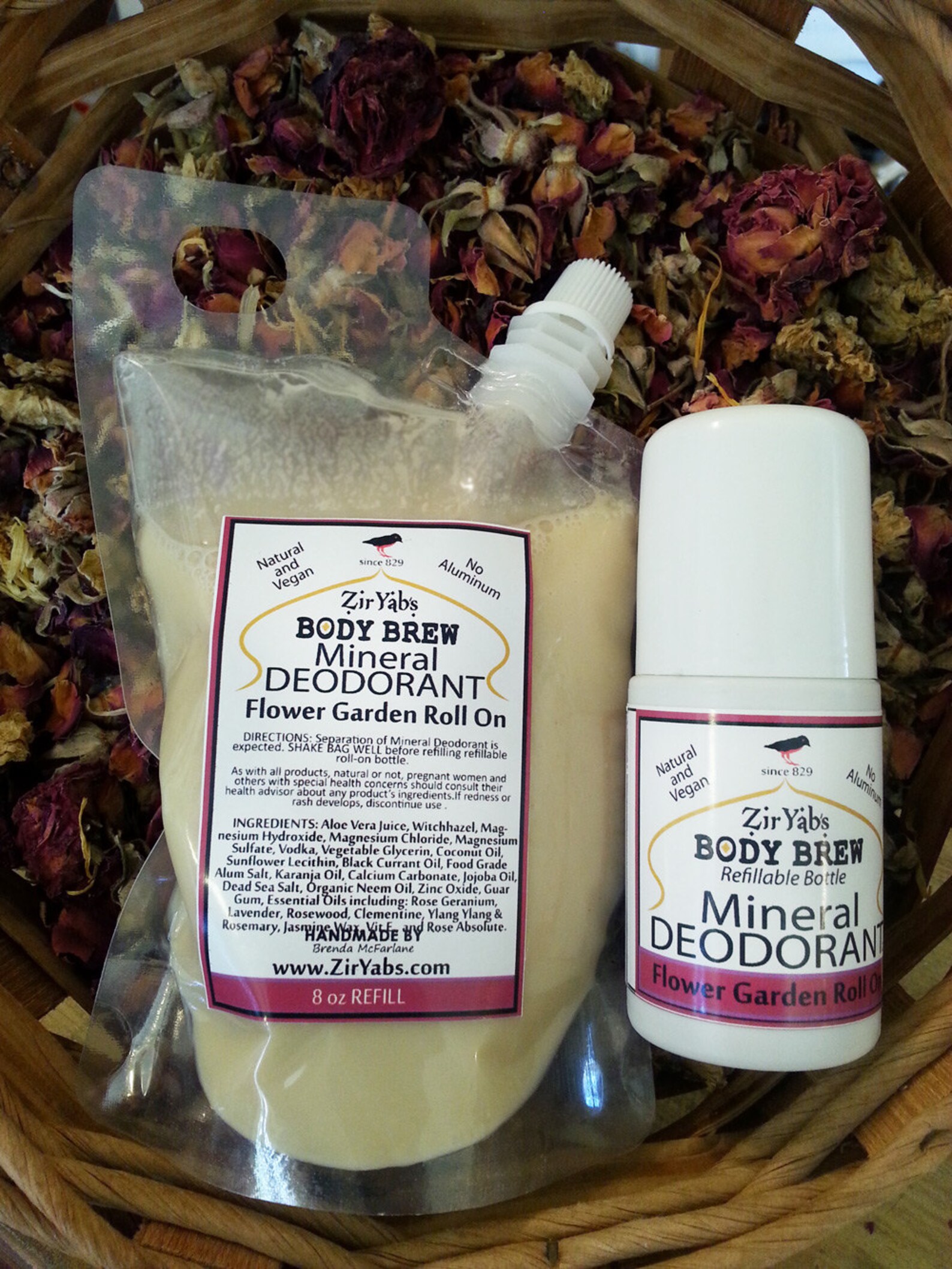 Mineral Deodorant Flower Garden Roll on 2.5 Oz - Etsy