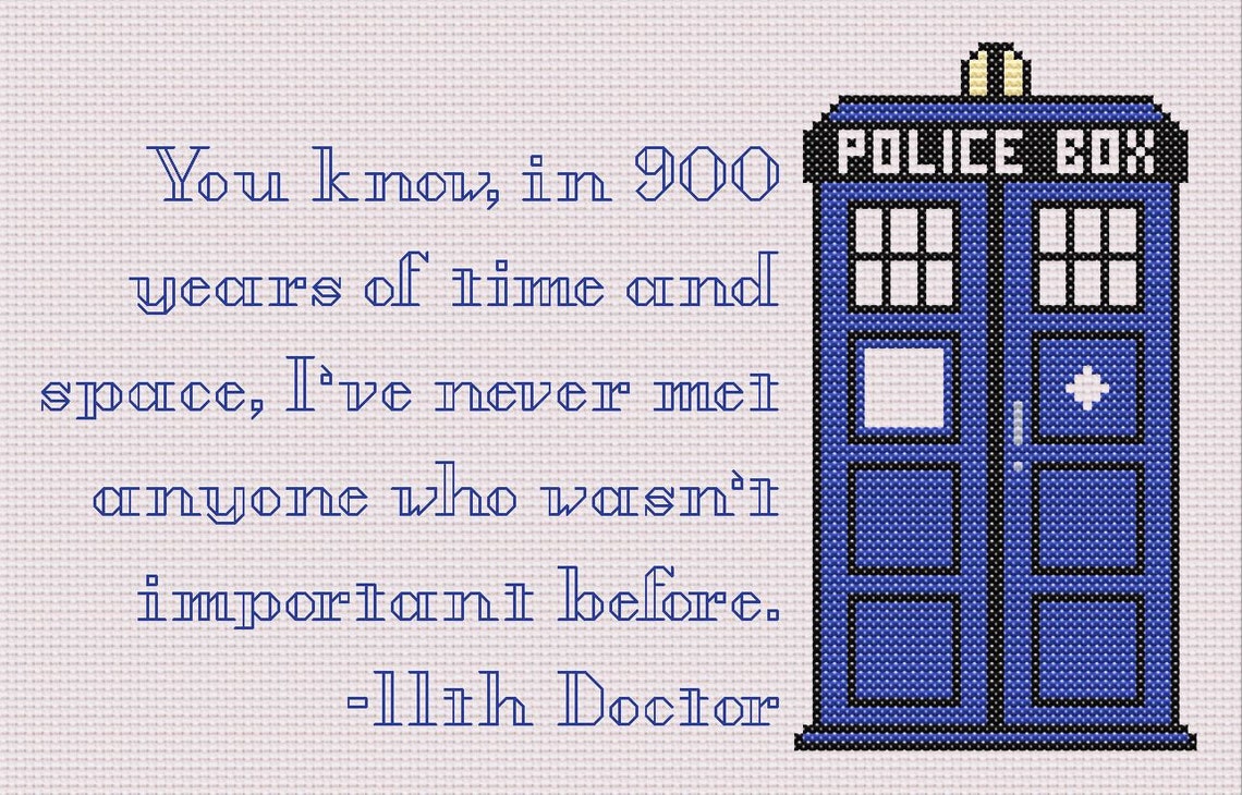 Doctor Who Cross Stitch Pattern 900 Years - Etsy