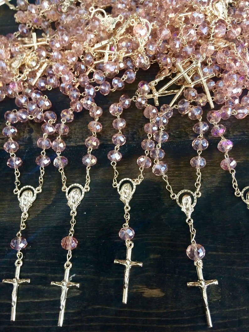 20 Pcs Crystal Rosaries/decade Rosaries/first Communion Favors | Etsy