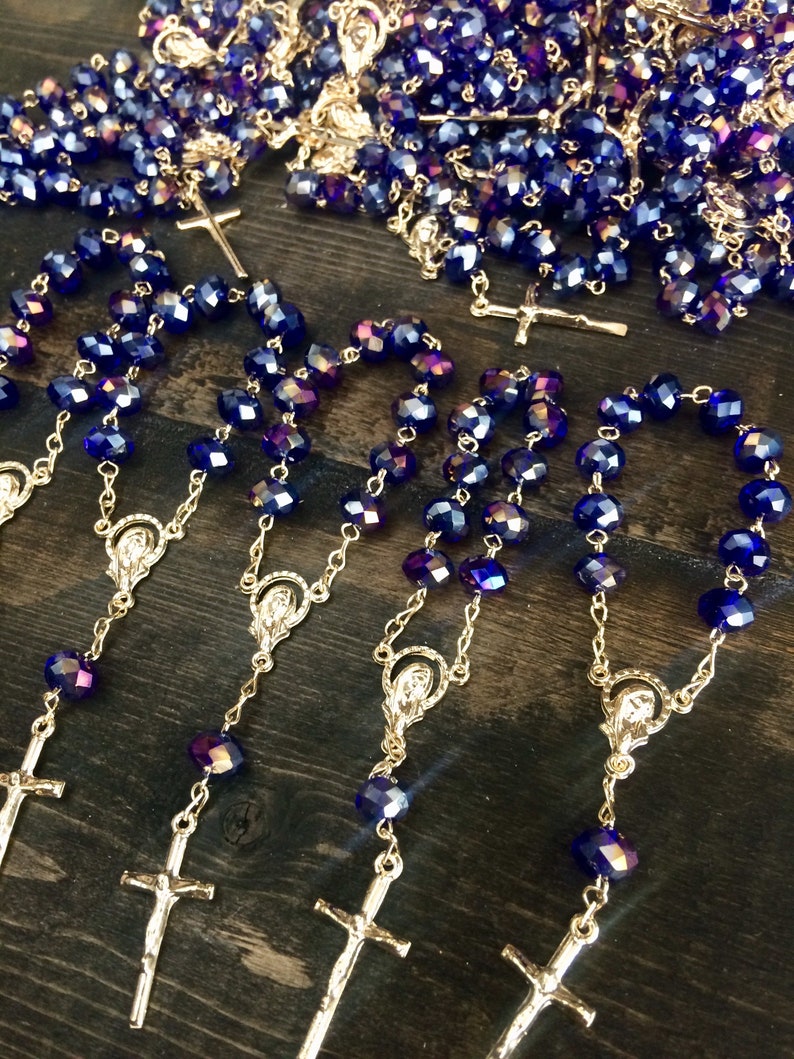20 Pcs Crystal Rosaries/decade Rosaries/first Communion Favors | Etsy