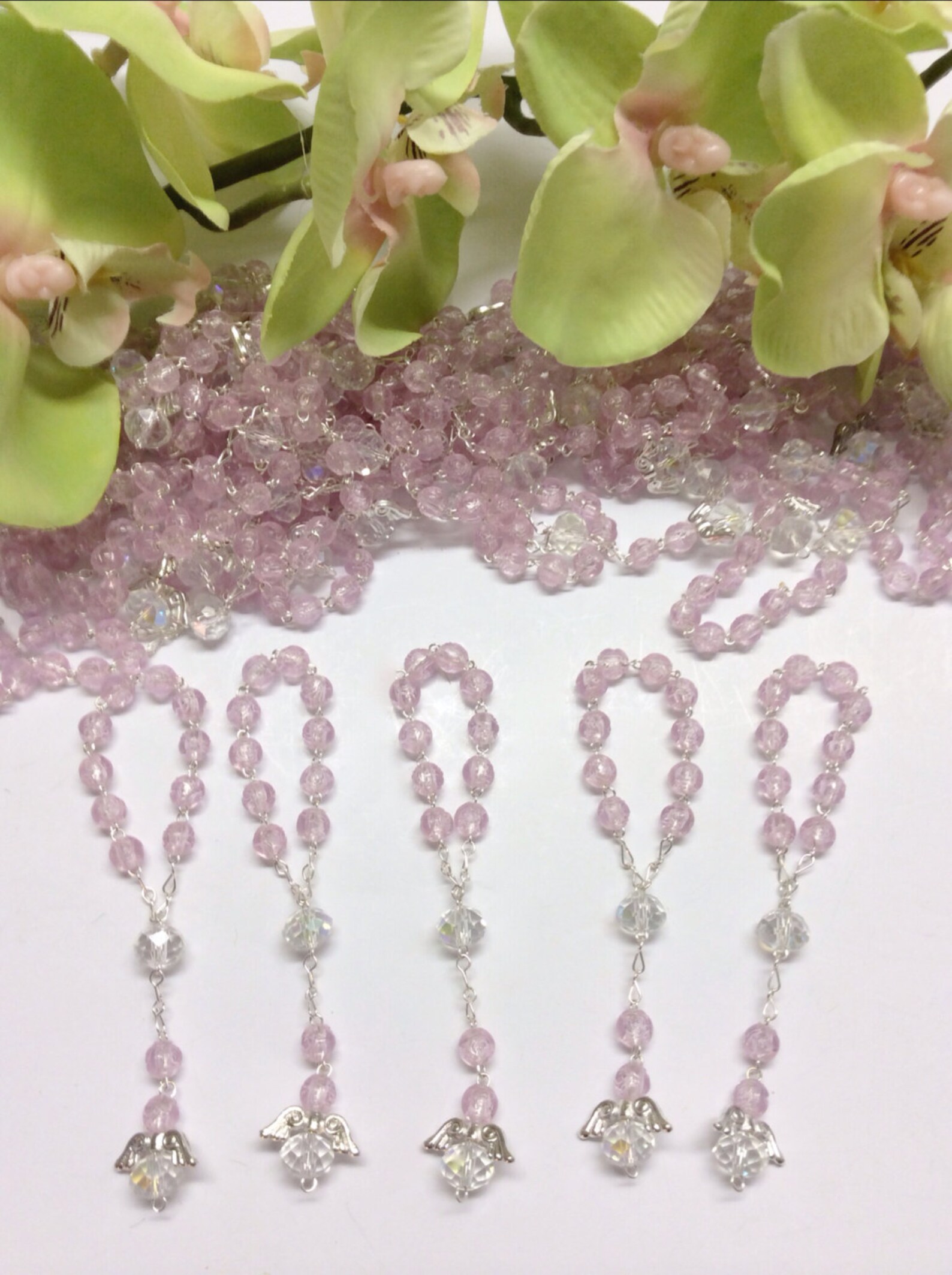 Rosary Beads 30 Pcs Angel Mini Rosaries/decade Rosaries/first - Etsy