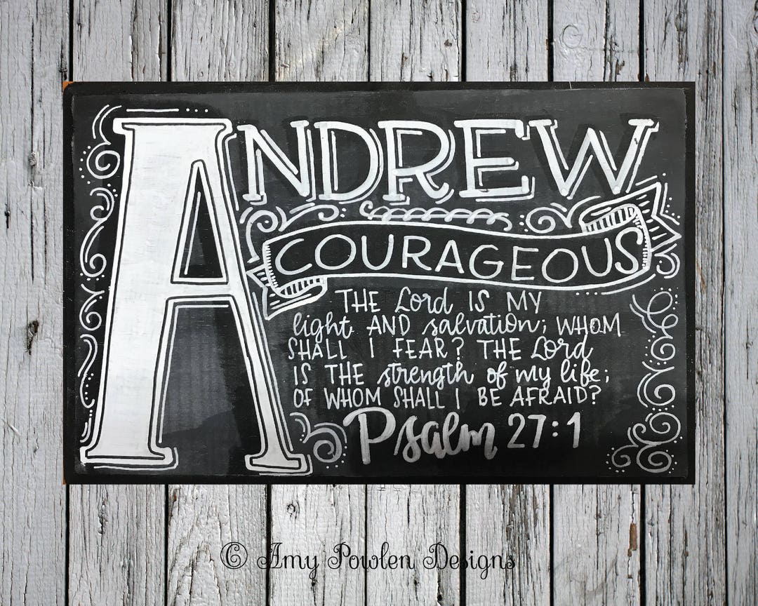 Hand-painted Name Meaning Sign/scripture/child's Personalized Name Sign ...