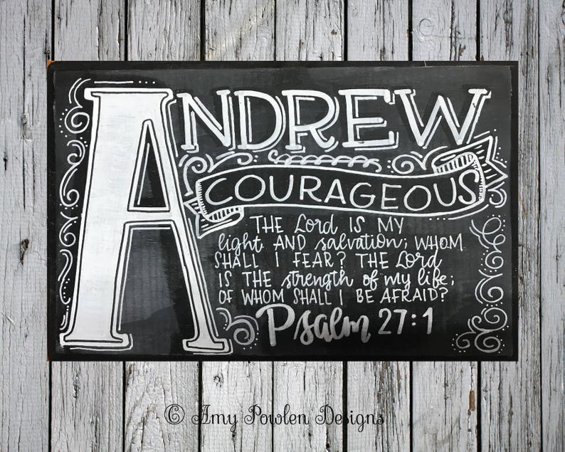 Hand-painted Name Meaning Sign/scripture/child's - Etsy