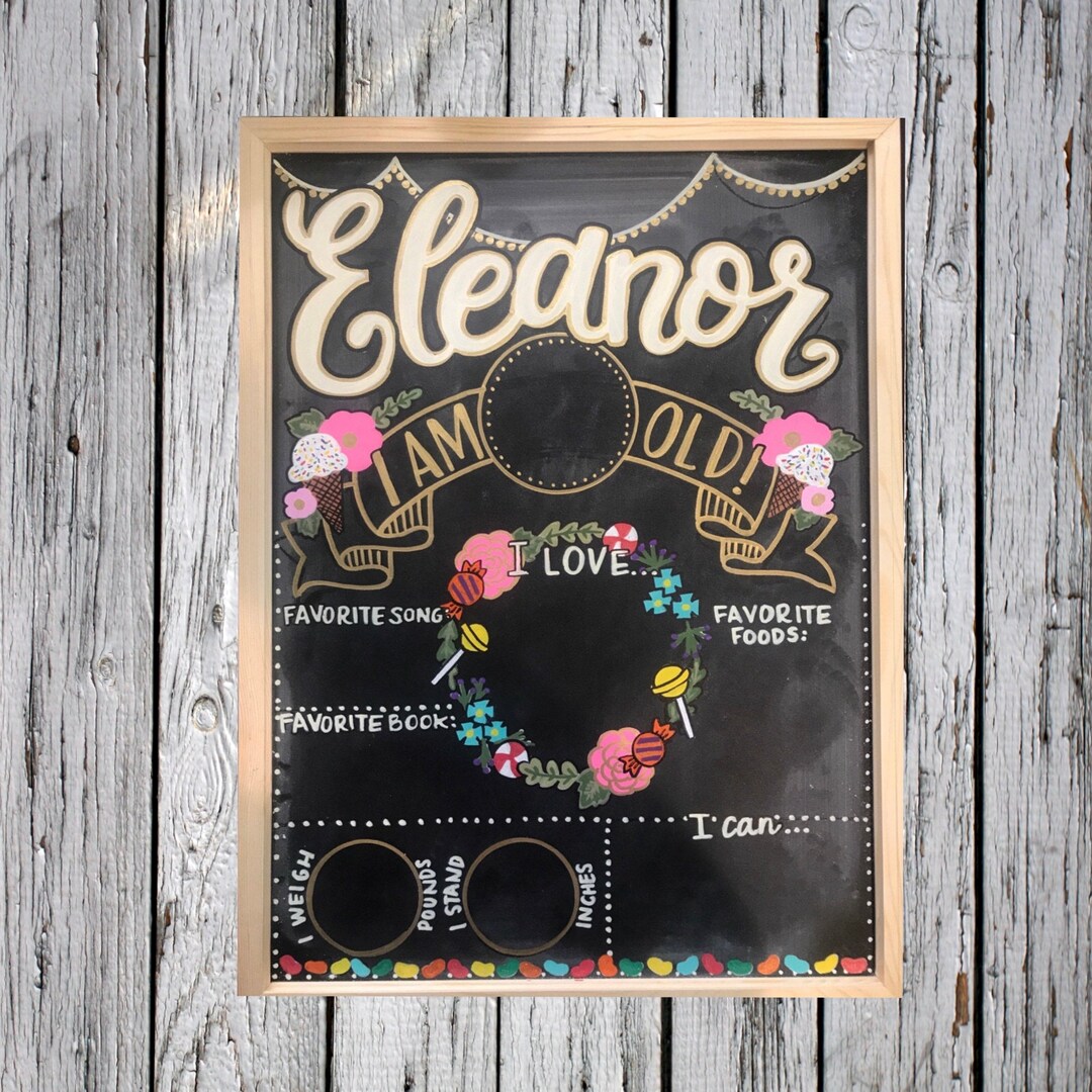 17x23 Reusable Monthly Baby Milestone Chalkboard/ Personalized - Etsy