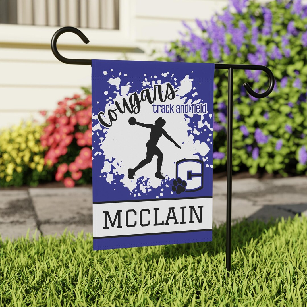 Personalized Sports Garden Banner, Custom Team Flag, Track and Field ...