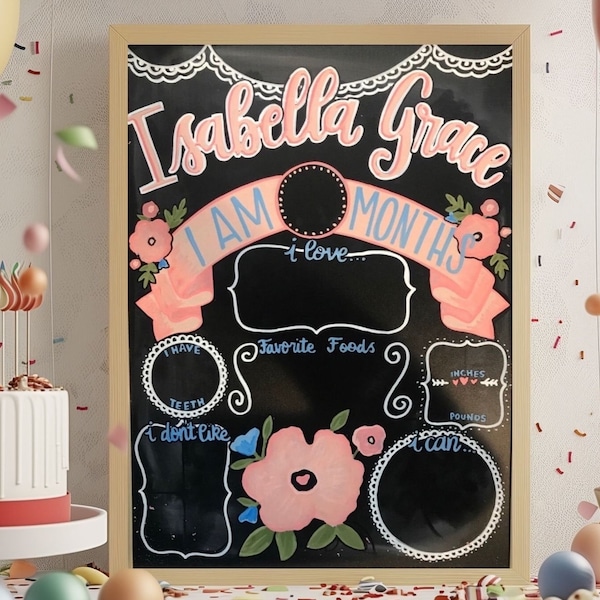 Floral Chalkboard - Etsy