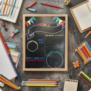 17x23 Reusable First or Last Day of School Chalkboard Sign/personalized ...