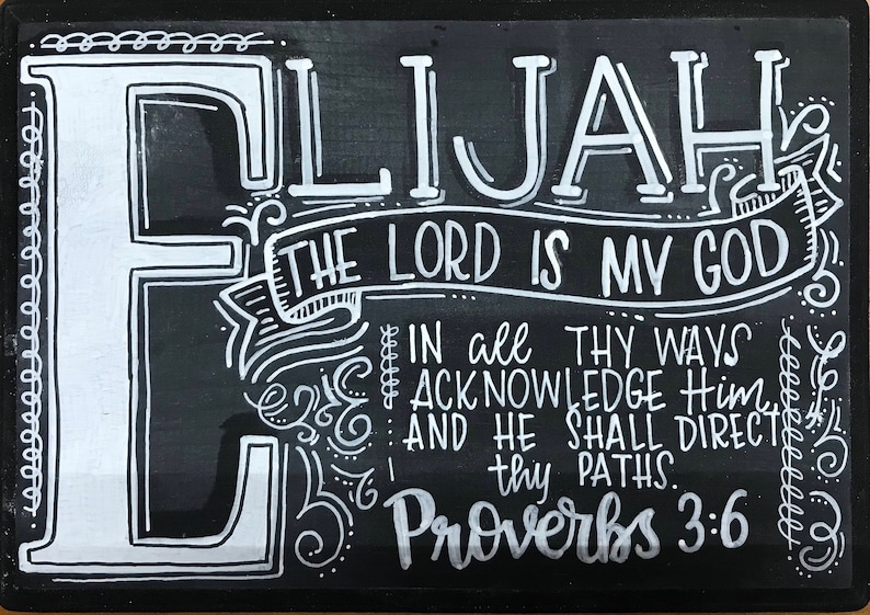 Hand-painted Name Meaning Sign/scripture/child's - Etsy