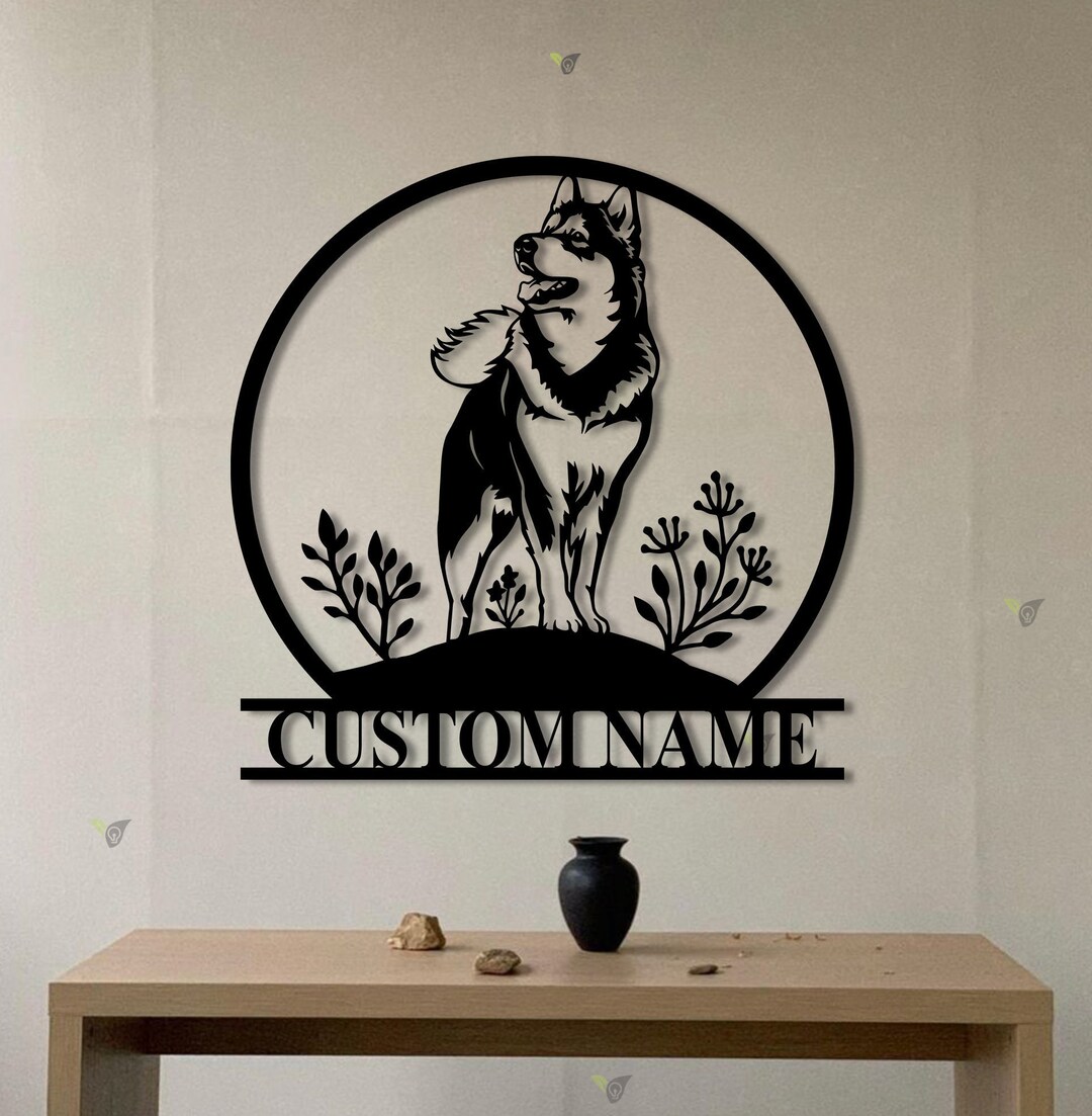 Personalized Siberian Husky Metal Wall Art, Husky Gift,custom Dog Lover ...