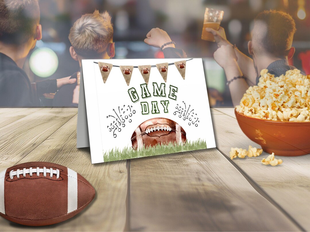 Football Party Table Signs Party Decorations Game Day Sign Game Time ...