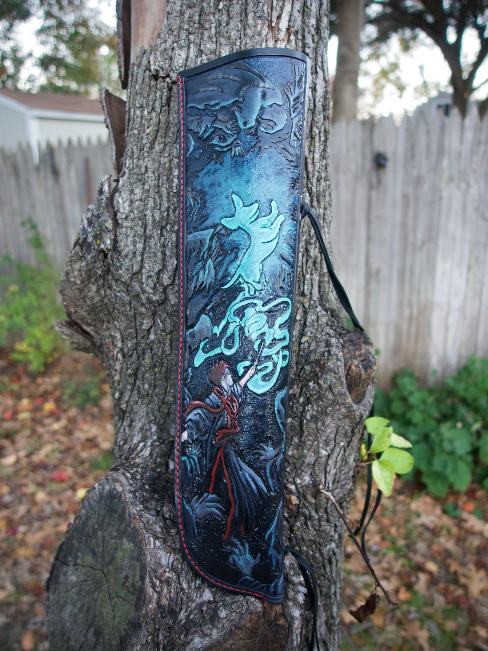 Custom Upright Bass Bow Quiver--hand Painted and Tooled - Etsy