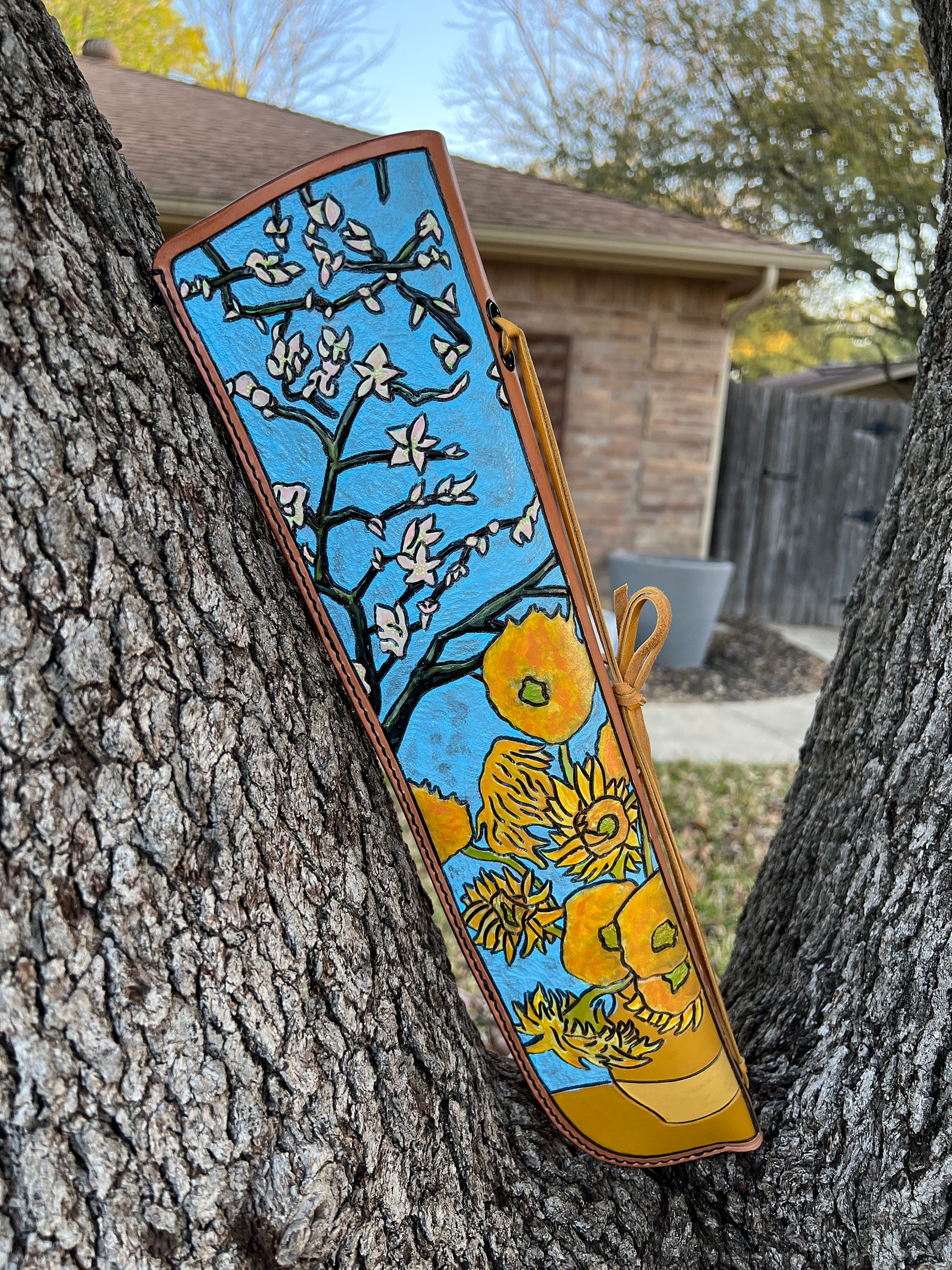 Custom Upright Bass Bow Quiver--hand Painted and Tooled - Etsy