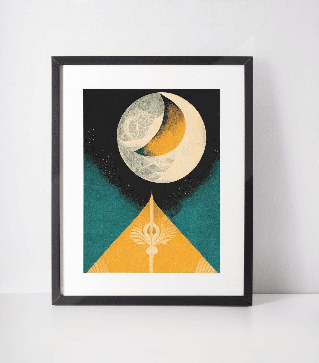 Spiritual Moon Art Deco Digital Download, Spirit Guides Art, Wiccan ...