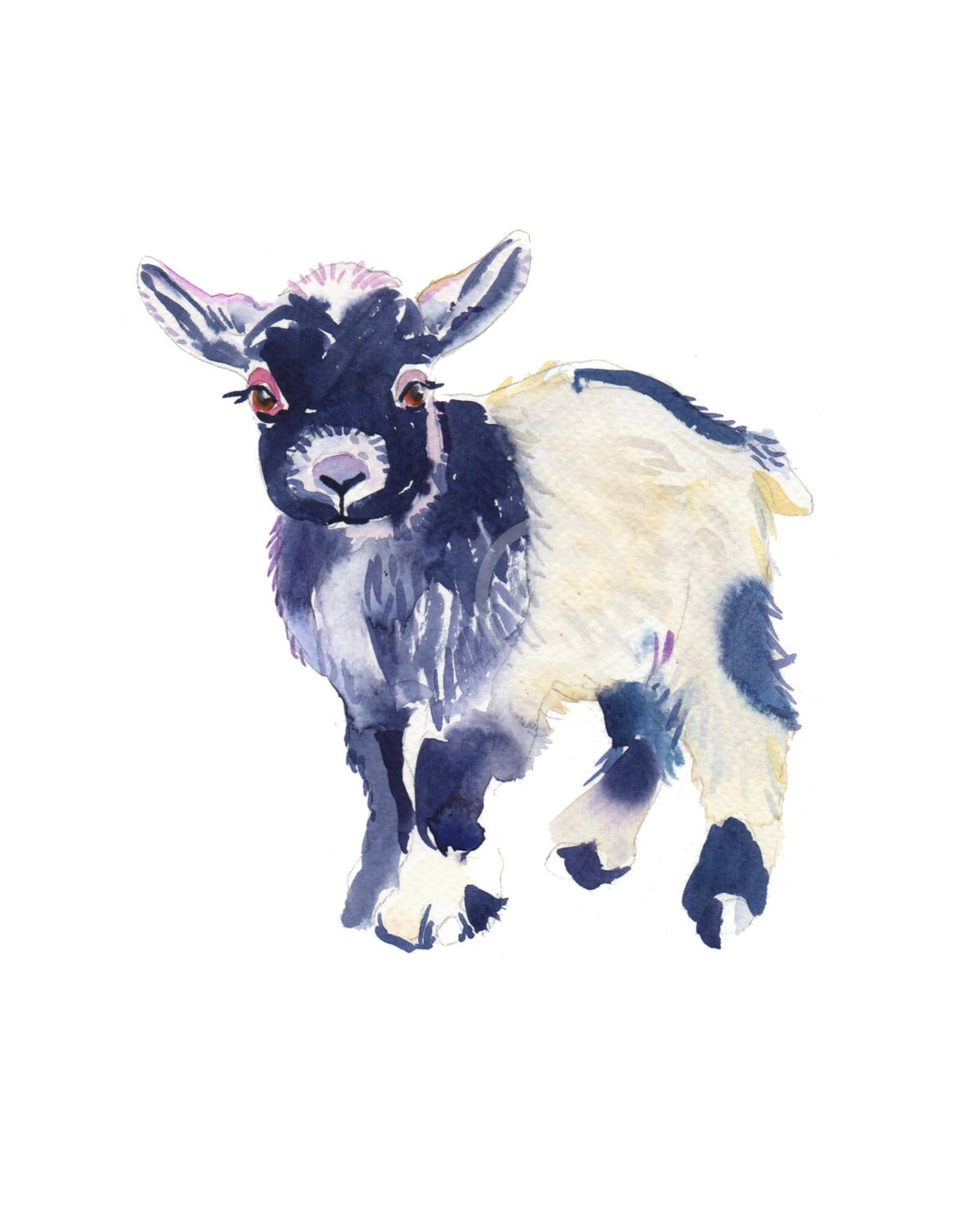 Kid - Baby Goat, Watercolor Painting, Nursery Art, Animal Art ...