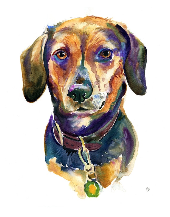 Custom Portraits Pet Portrait Watercolor Painting | Etsy