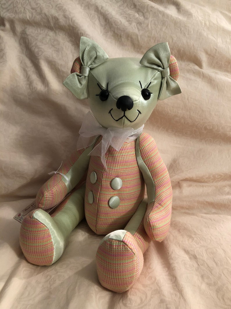 Memory Bear Custom Teddy Bear Keepsake Bear Jointed Bear | Etsy