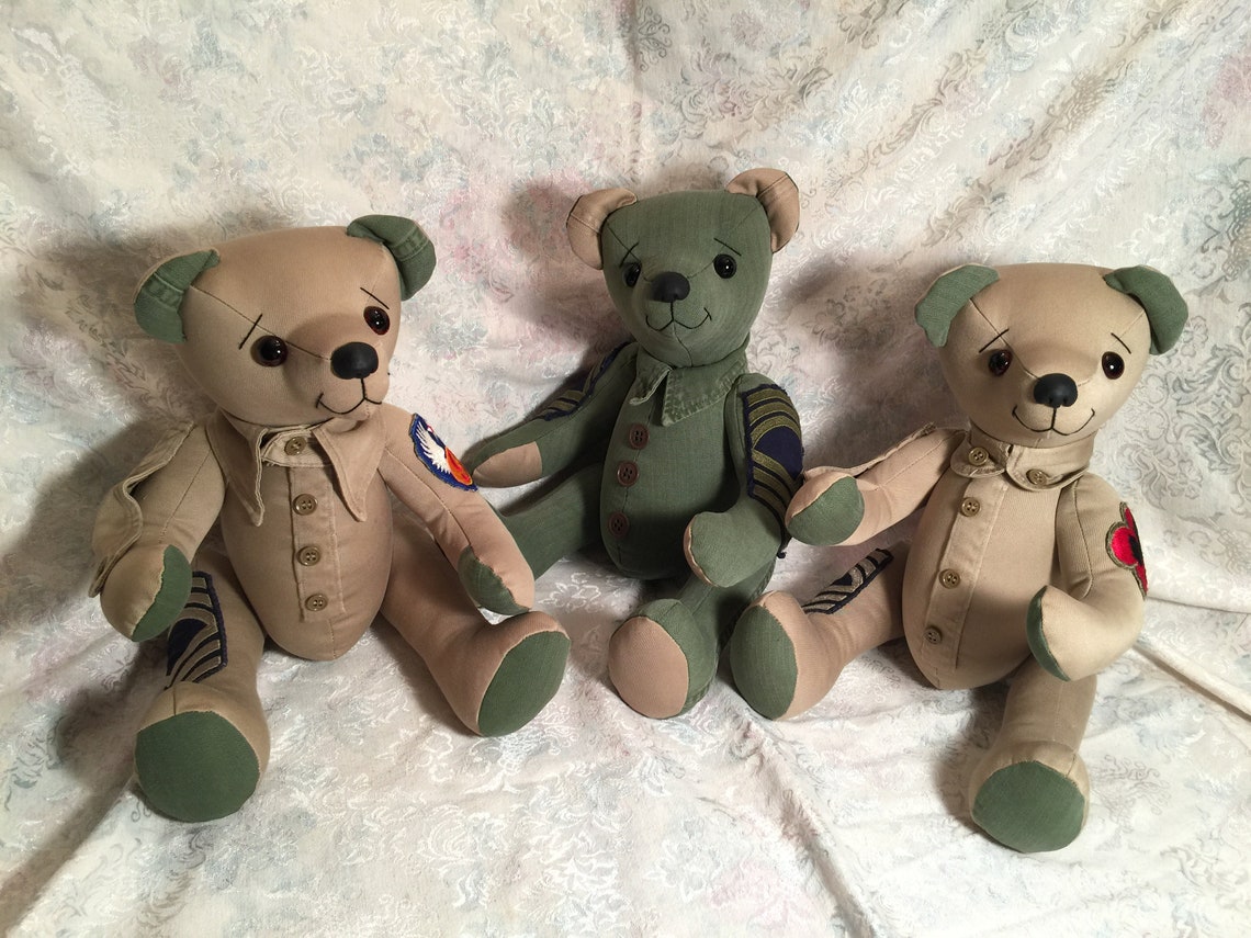 Memory Bear Custom Teddy Bear Keepsake Bear Jointed Bear | Etsy