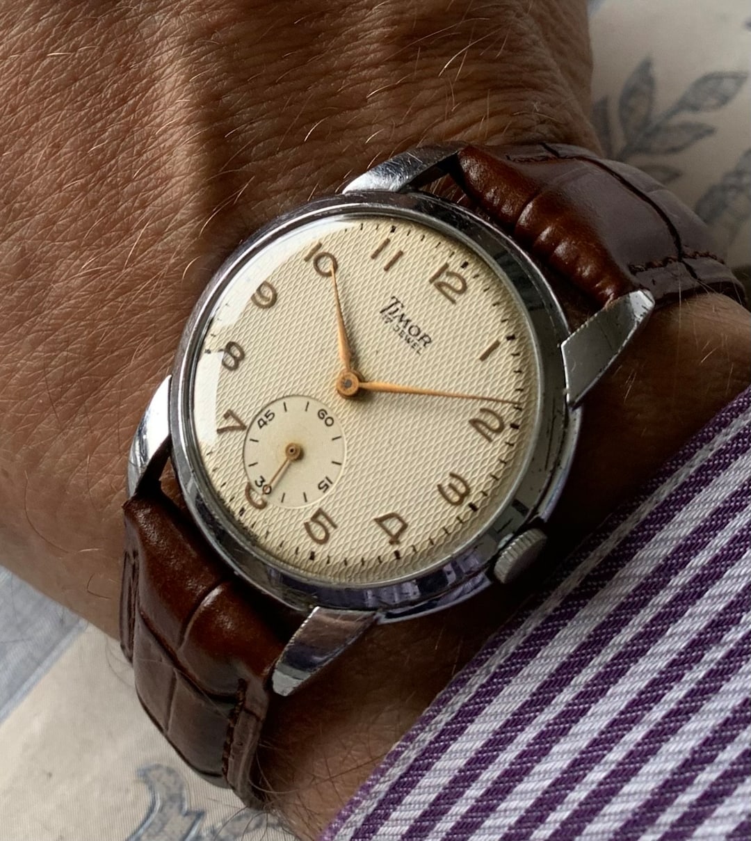 Lovely 1945 Timor 17 Jewel Waffle Dial Vintage Swiss Watch - Etsy UK