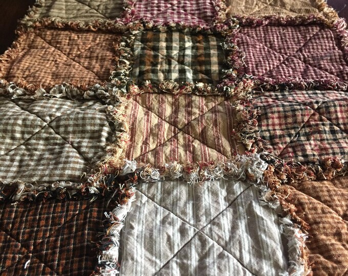 Primitive Table Runner, Table Runner Quilt, Homespun Quilt Table Runner ...