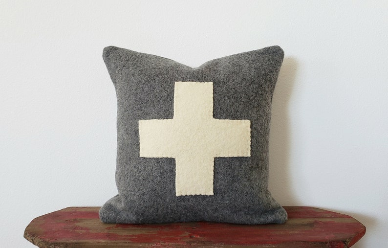 CUSTOM Woolen Cross Pillow Colors Size - Square Throw Cushion First Aid ...