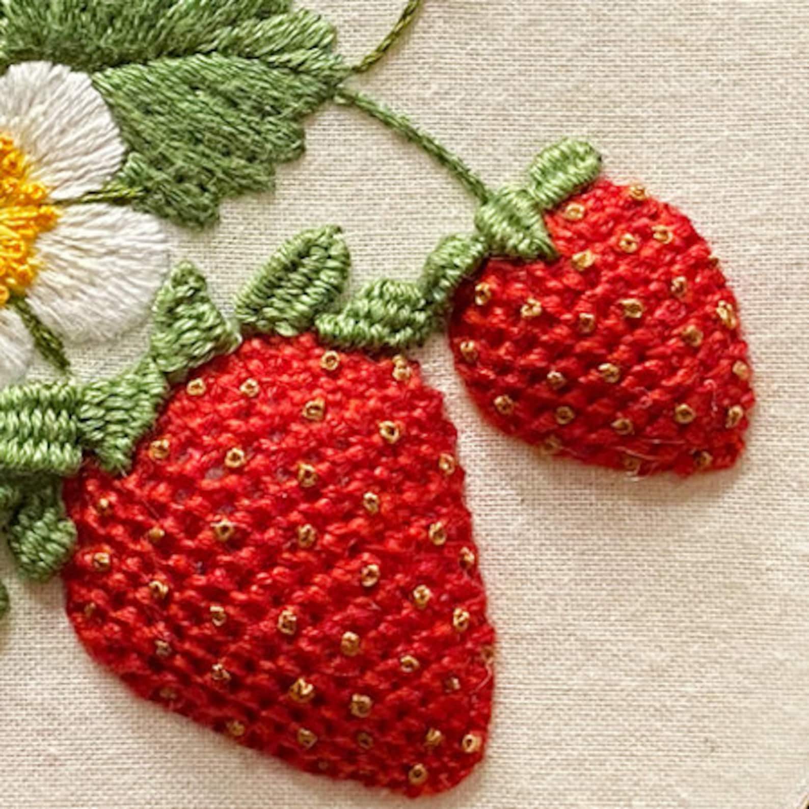 Instant Download Embroidery PDF - Strawberry Hand Embroidery Pattern ...