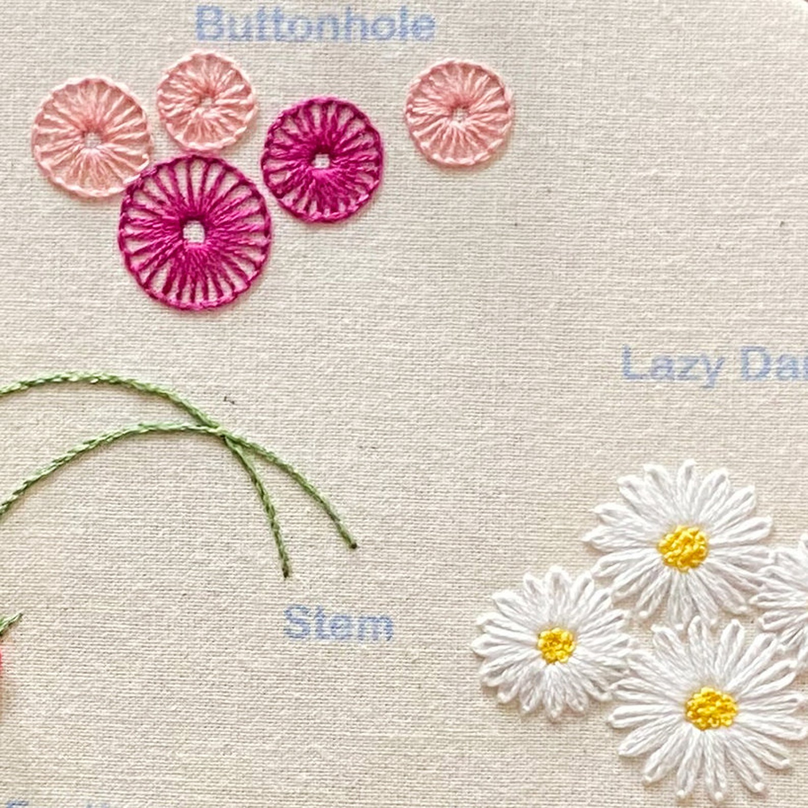 Beginner Embroidery Stitch Kit-learn 10 Different - Etsy