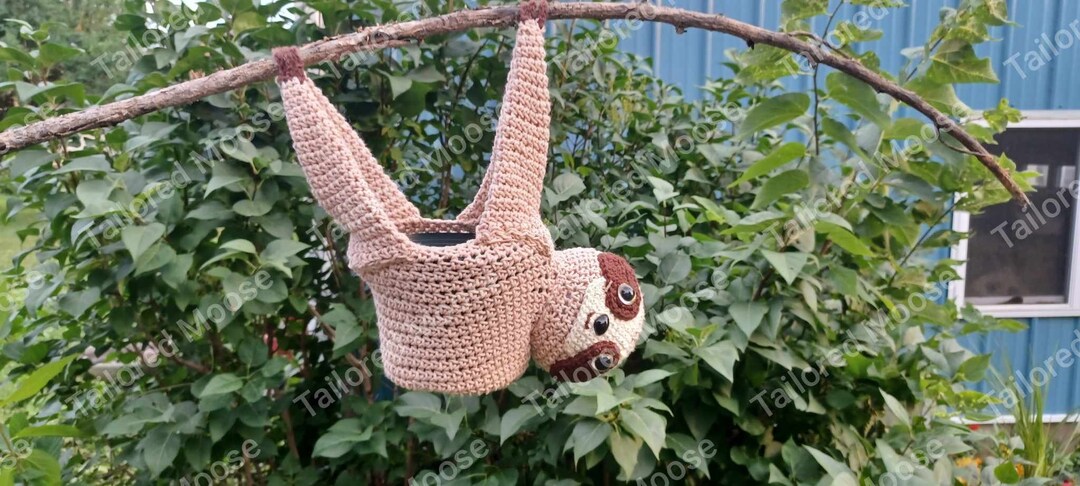 Sloth Plant Hanger, Crochet Pattern, Digital, 3 Sizes - Etsy
