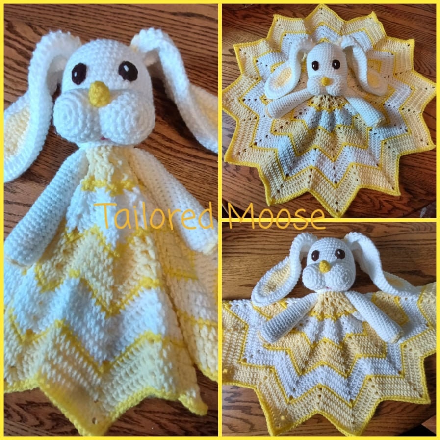 Crochet Pattern Bunny Snuggly Lovey Blanket - Etsy