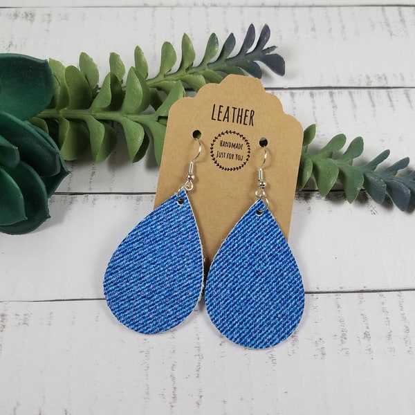 Denim Blue Earrings - Etsy