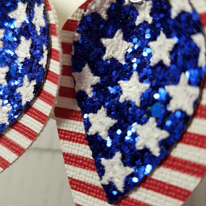 Glitter Stars and Stripes Patriotic Layered Pinched Leaf Petal - Etsy