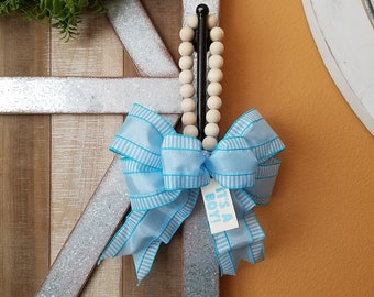 Blue Bow Welcome Sign - Etsy