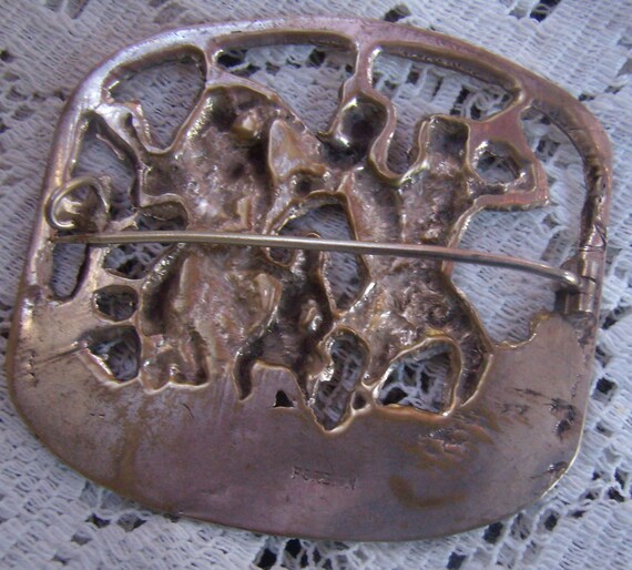 Antique Vintage Greek Family Brooch....Cut Out Family… - Gem