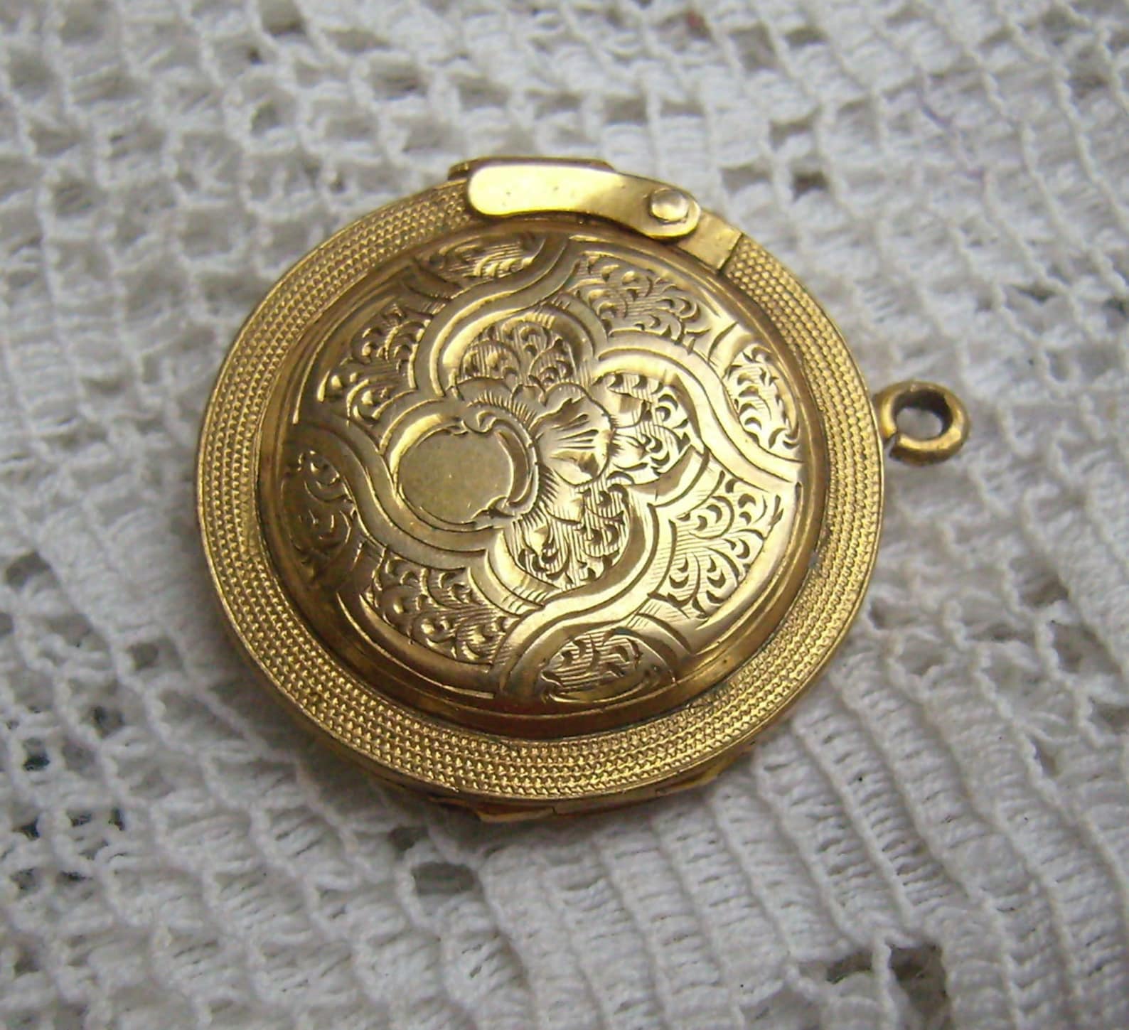 Antique Victorian Mourning Locket Three Hair Plaits Embossed - Etsy