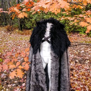 Fur Coat Wolf Fur Pelt Men's Women's Cloak Festival Outfit Game of ...