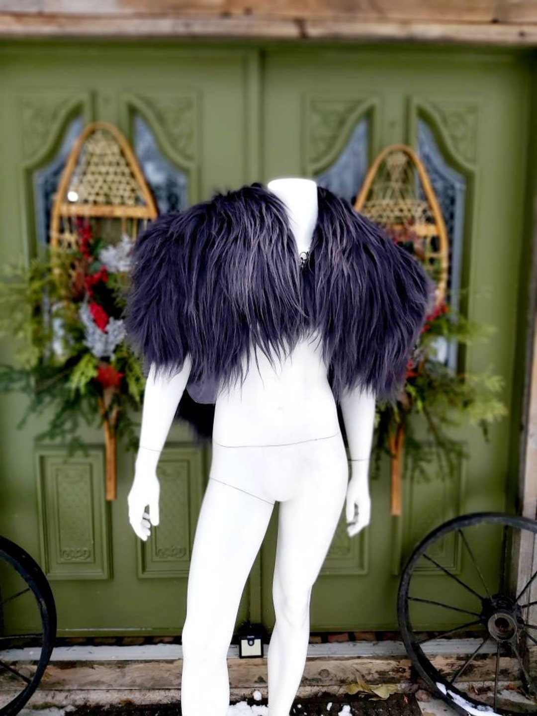 Viking Costume Shoulder Mantle Fur Coat Pelt Game of Thrones Costume - Etsy