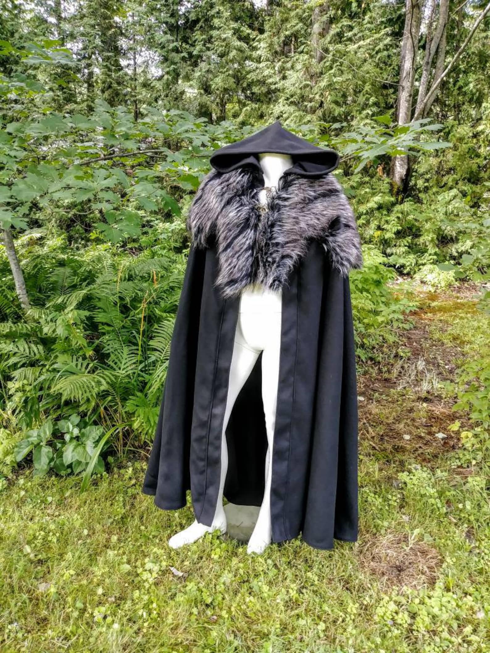 Fur Cloak, Viking Cloak, Fur Capelet, Medieval Cloak, Norse Costume ...