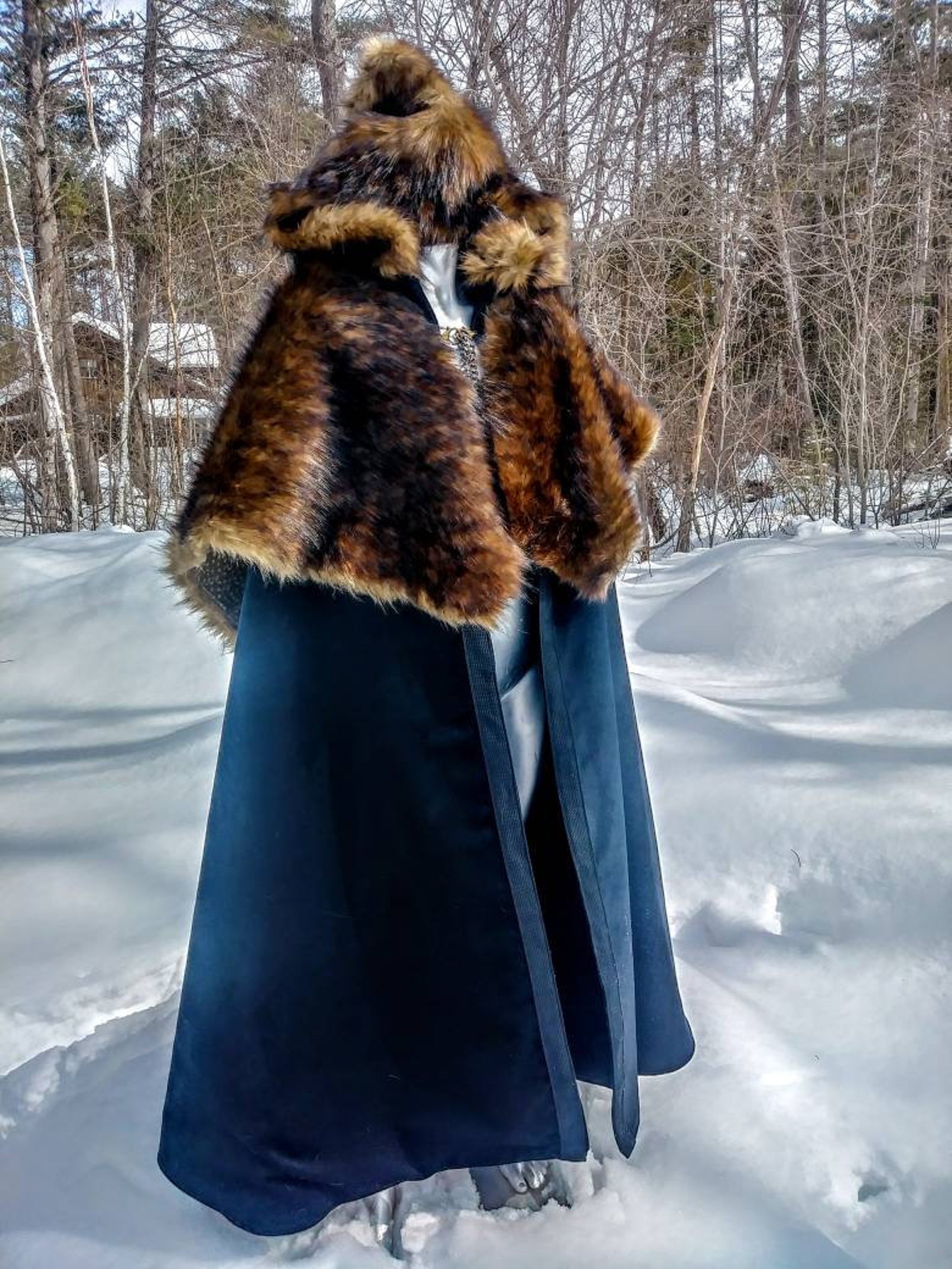 Fur Cloak Viking Cloak Game of Thrones Fur Capelet Fox - Etsy