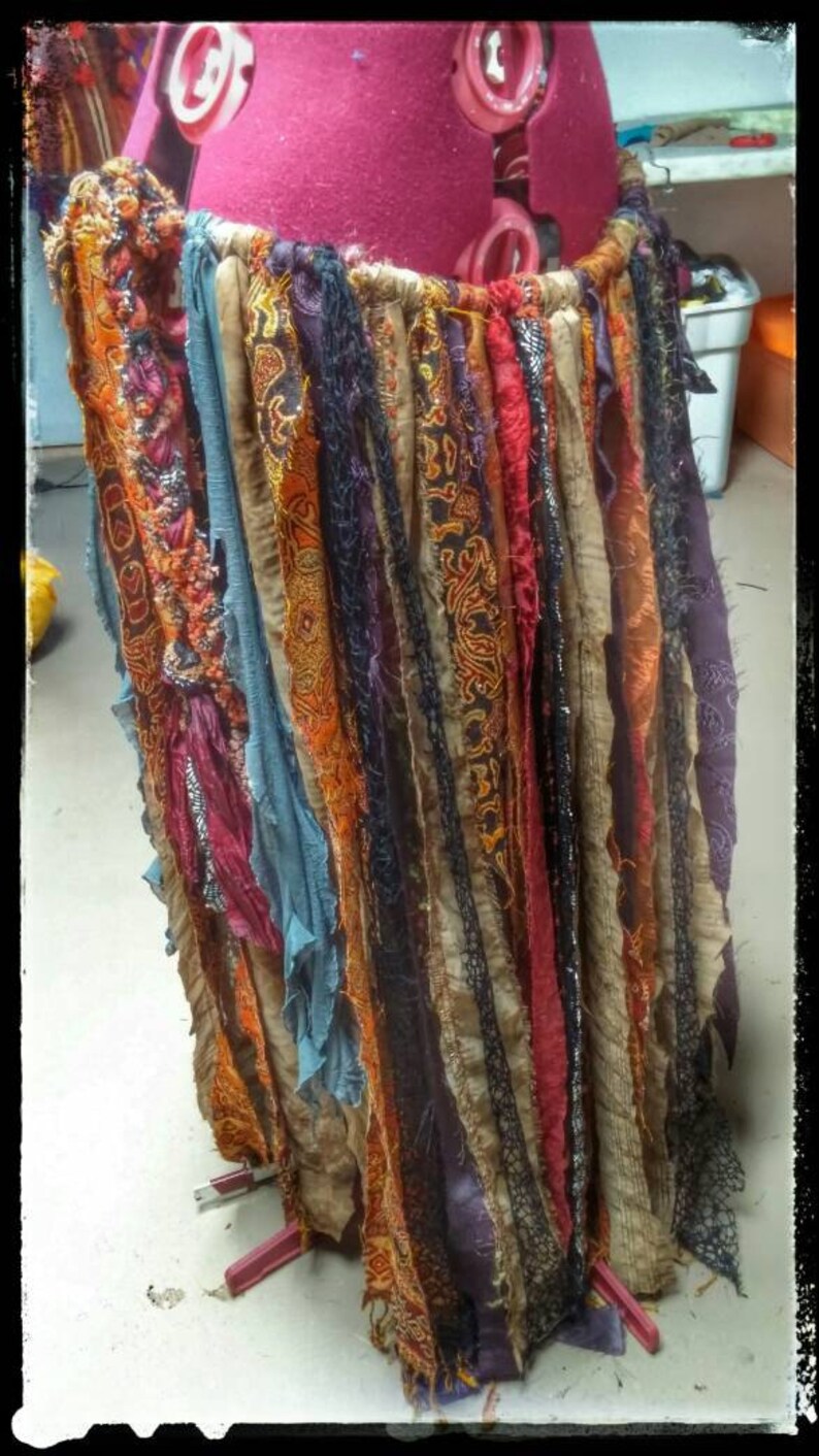 Rag Skirt Festival Wear Bohemian Broom Upcycled Clothing - Etsy Canada